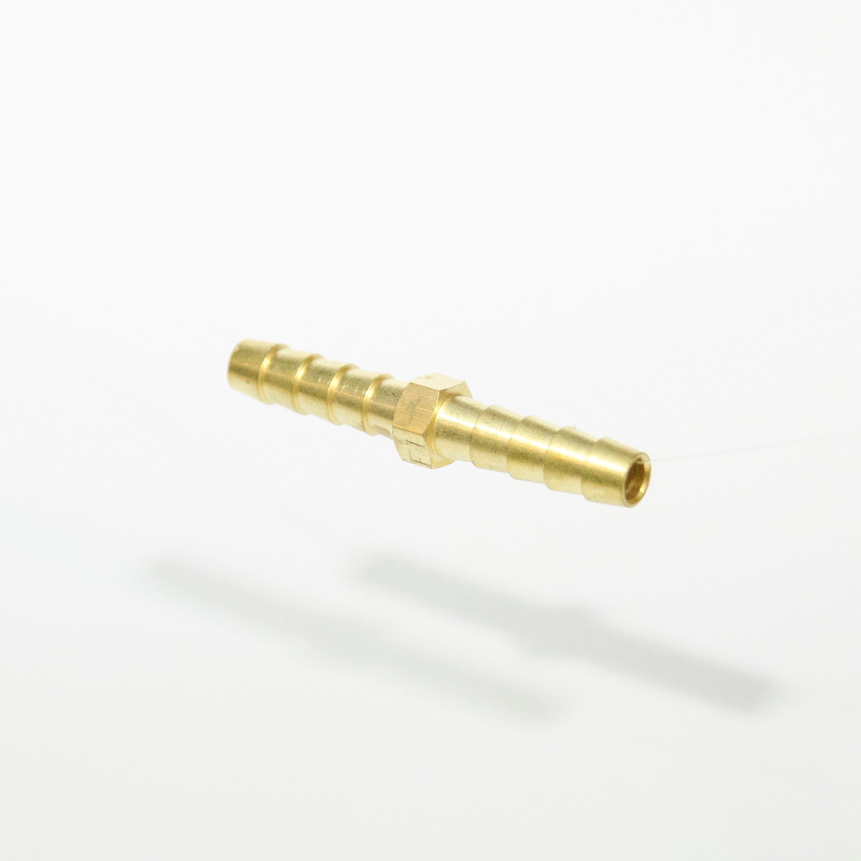 1/4 Hose ID Barb Mender Splicer Straight Union Brass Fitting Vacuum Fu ...